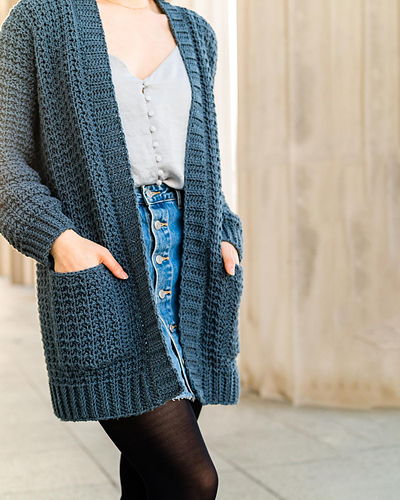 Ravelry: Midnight Waffle Cardigan pattern by Grace Forthefrills