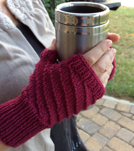 Ravelry: Spiral Fingerless Mittens pattern by Ruthann Flor