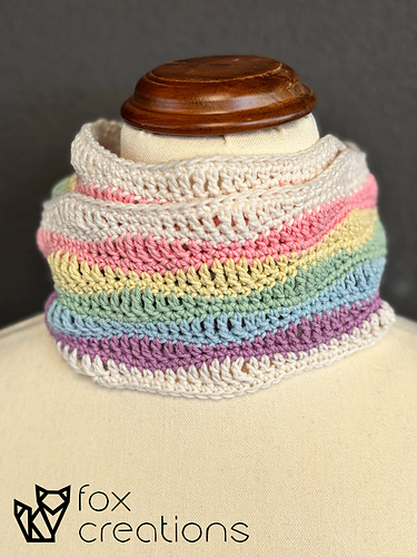 Ravelry: Rainbow Waves Cowl pattern by Monica Fox