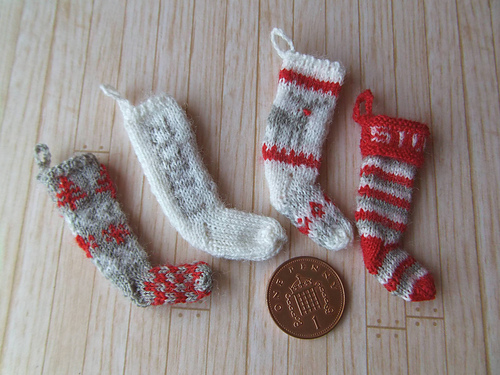 Ravelry: 1:12th scale Christmas stockings pattern by Frances Powell
