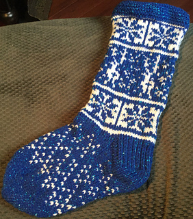 Ravelry: Reindeer Christmas Stocking pattern by Lea Bronnenkant