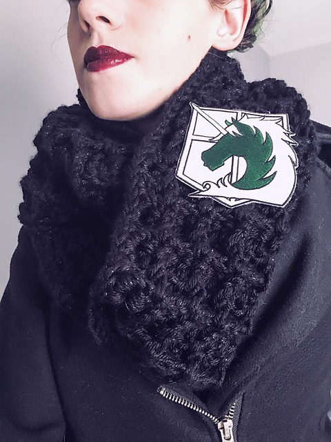 Ravelry: FrenchieLeigh's Attack on Titan Military Police Infinity Scarf