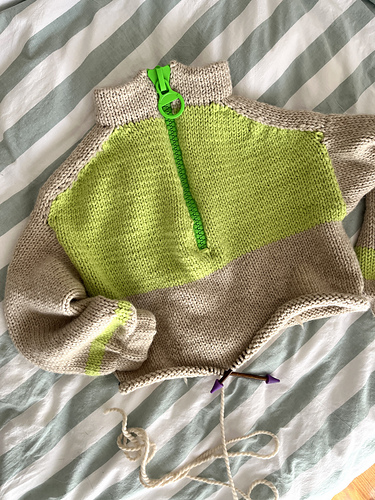Ravelry: Colour Blockade Knit Up Zip Up pattern by Friday Knits