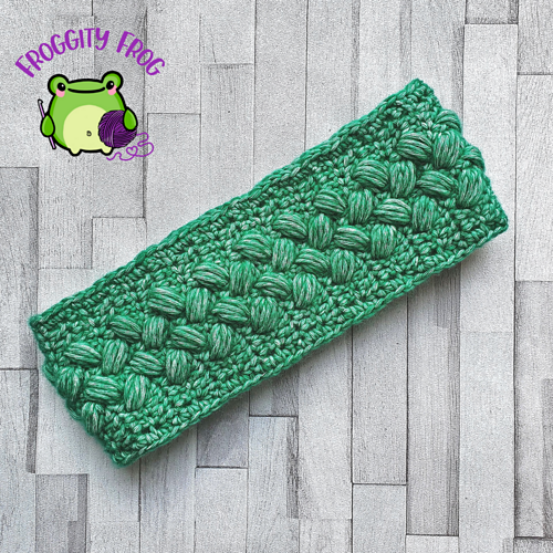 Ravelry: Braided Puff Ear Warmer pattern by Froggity Frog