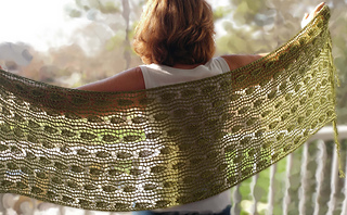 Ravelry: Leafing Vine Wrap pattern by Jane Vanselous