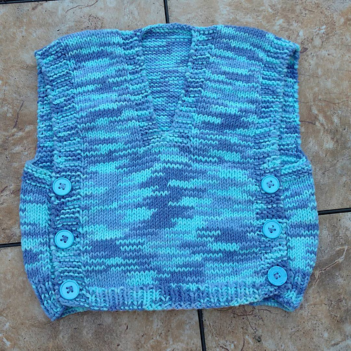 Ravelry: Melika self-patterning yarn baby vest top pattern by marianna mel