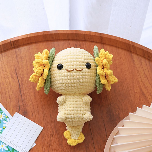 Ravelry: Sunflower Axolotl pattern by FuzzyBug Angela