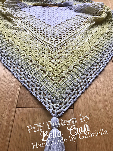 Ravelry: The Mary Shawl pattern by Bella Craft - Handmade by Gabriella