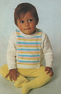 Ravelry: Sweater with button on bib pattern by Lyric (Pattern Services) Ltd