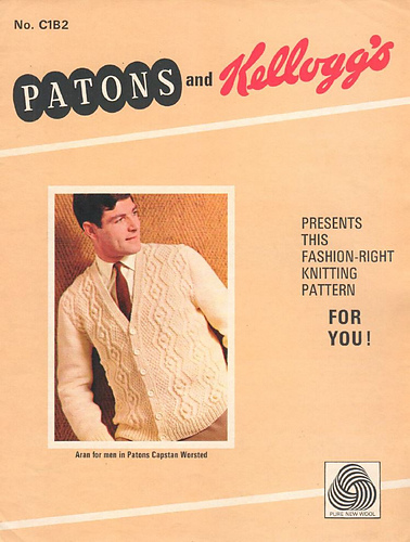 Ravelry: Patons and Kellogg's No. C1B2, Aran for men in Patons Capstan ...