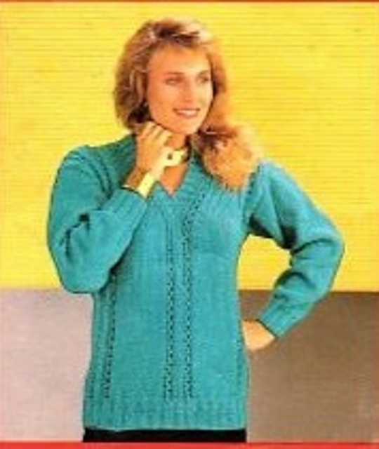 Ravelry: Ladies v neck sweater pattern by The Design Studio: Unispin