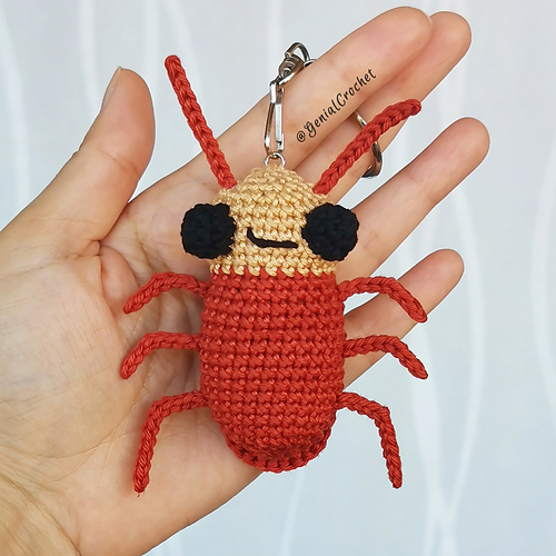 Ravelry: Pesky Cockroach Keychain pattern by Sandra Tsotsoriya