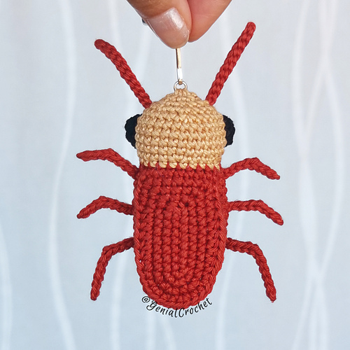 Ravelry: Pesky Cockroach Keychain pattern by Sandra Tsotsoriya