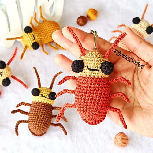 Ravelry: Pesky Cockroach Keychain pattern by Sandra Tsotsoriya