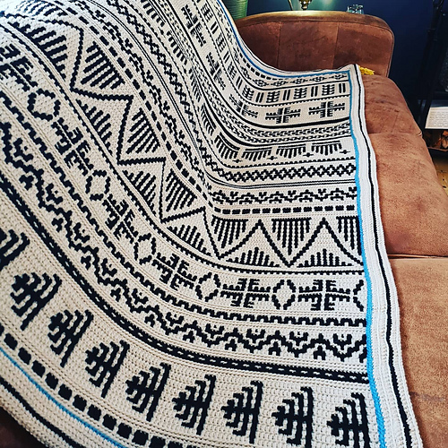 Ravelry: Berber Afghan - Overlay Mosaic pattern by Abi McIntyre