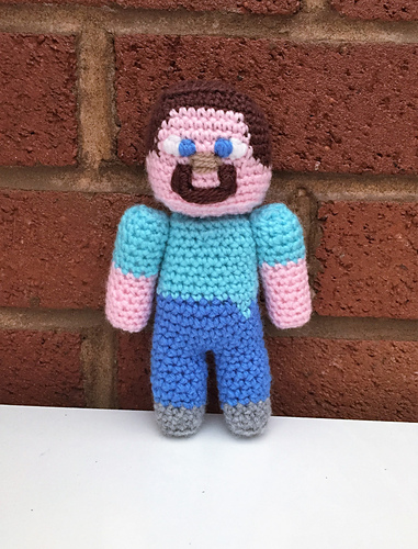 Ravelry: Minecraft Steve Doll pattern by Teenie Crochets