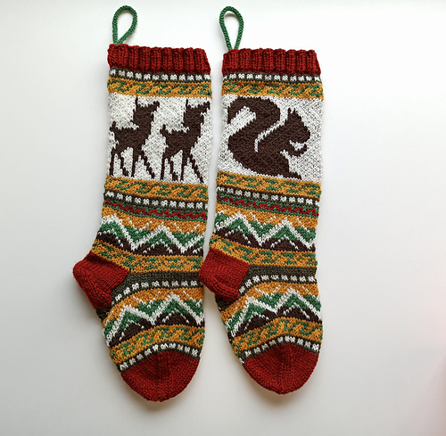 Ravelry: Squirrel Christmas stocking pattern by Gigi Knits