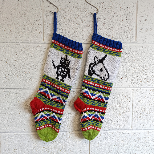 Ravelry: Robot Christmas stocking pattern by Gigi Knits