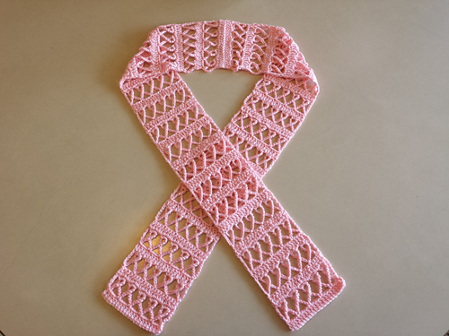 Ravelry: Crochet Awareness Ribbon Scarf pattern by Naztazia