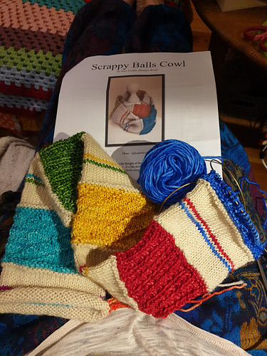 Ravelry: Scrappy Balls Cowl pattern by Nici Griffin