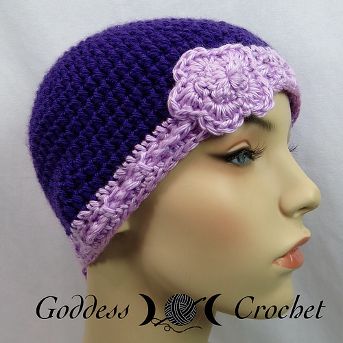 Ravelry: Drawstring Beanie with Yarrow Flower pattern by Marie Segares