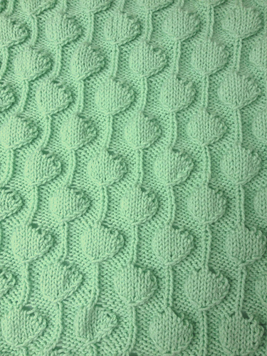 Ravelry: Palm Tree Puff Baby Blanket pattern by Golden Heart Knitting
