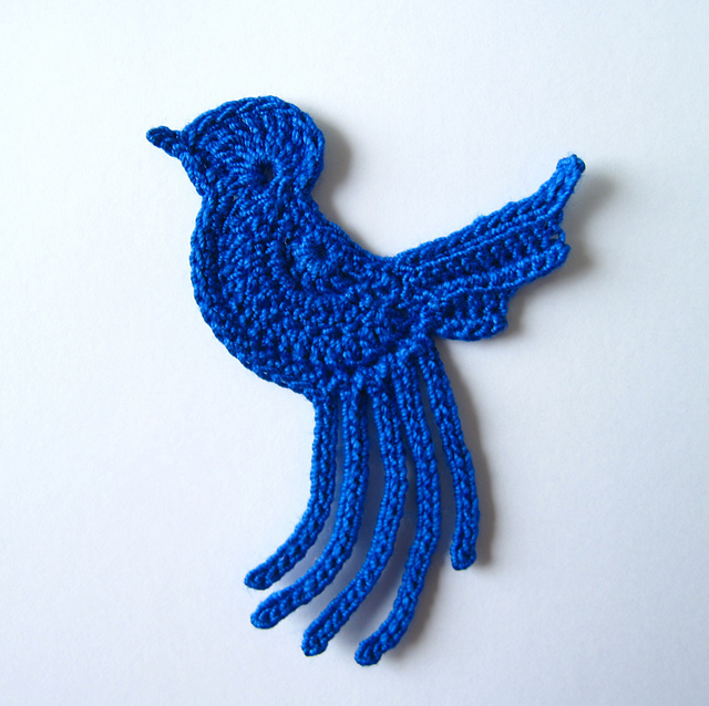 Ravelry: Bird Applique Crochet Pattern pattern by GoldenLucyCrafts