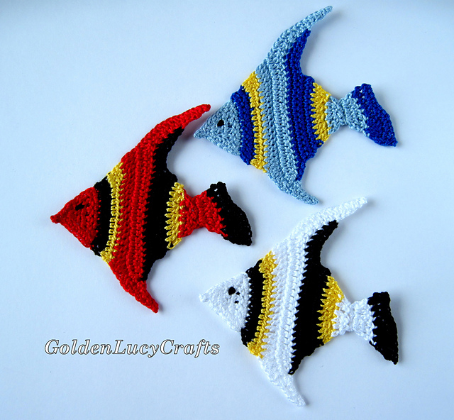 Ravelry: Tropical Fish Applique pattern by GoldenLucyCrafts