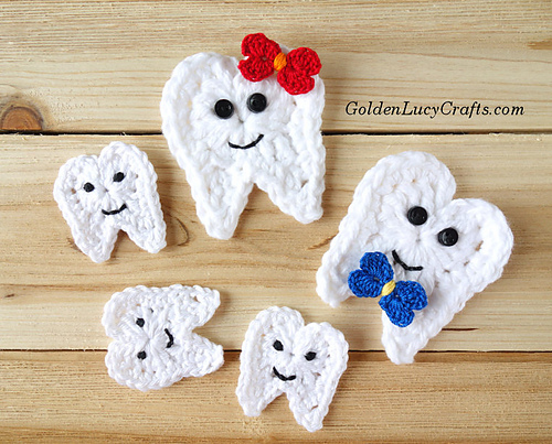 Ravelry: Tooth Applique pattern by GoldenLucyCrafts
