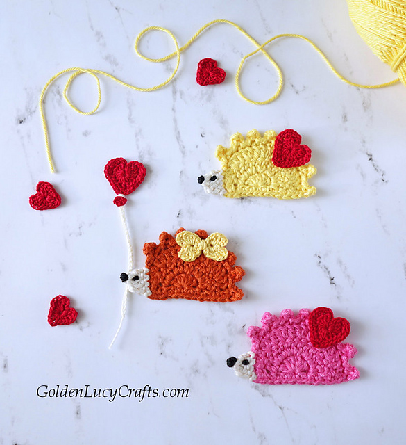 Ravelry: Hedgehog Applique pattern by GoldenLucyCrafts