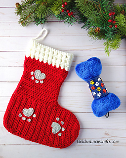 Ravelry: Dog Christmas Stocking pattern by GoldenLucyCrafts