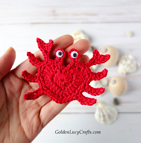 Ravelry: Crab Applique pattern by GoldenLucyCrafts