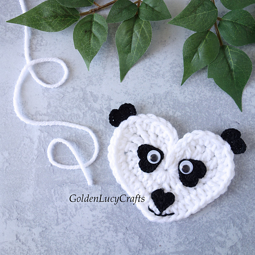 Ravelry: Panda Applique pattern by GoldenLucyCrafts