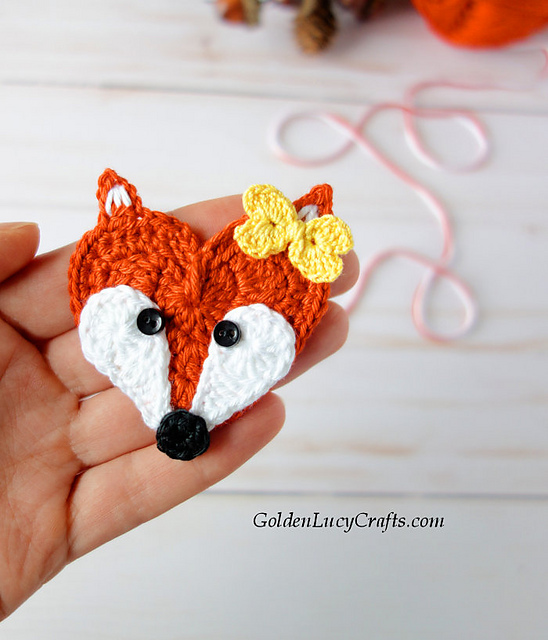 Ravelry: Fox Applique pattern by GoldenLucyCrafts