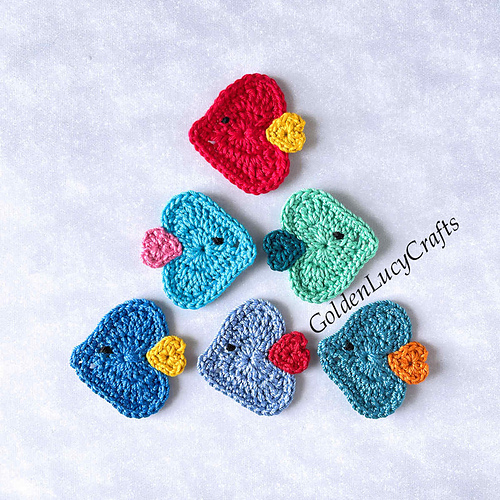 Ravelry: Fish Applique pattern by GoldenLucyCrafts