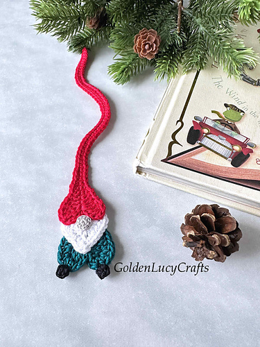 Ravelry: Gnome Bookmark pattern by GoldenLucyCrafts