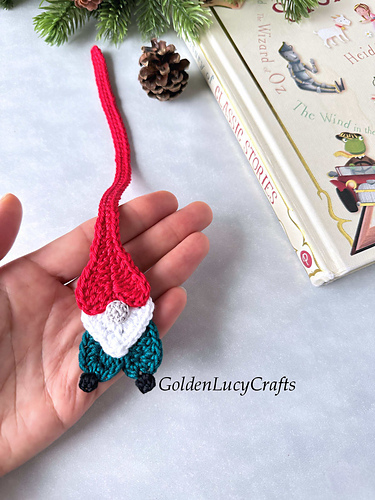 Ravelry: Gnome Bookmark pattern by GoldenLucyCrafts