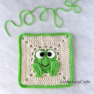 Ravelry: Frog Square pattern by GoldenLucyCrafts