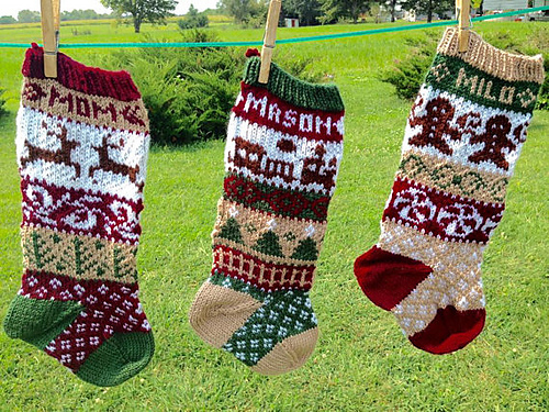 Ravelry: Rustic Fair Isle Christmas Stockings pattern by Simply Serving ...
