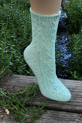 Ravelry: Celtic Rain Socks pattern by Cynthia Huettner
