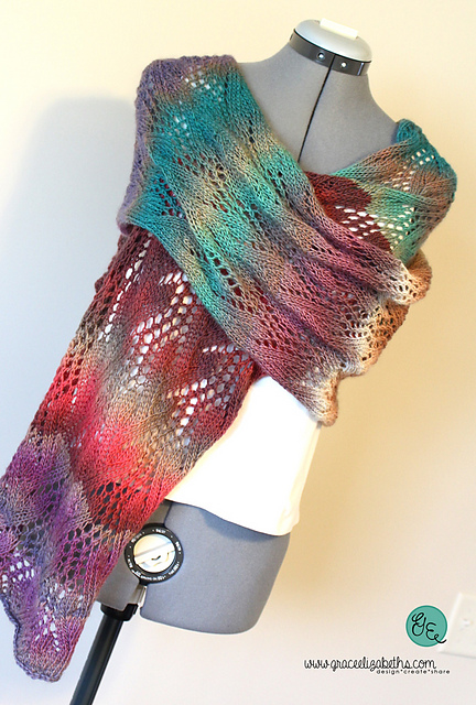 Ravelry: Trailing Vine Lace Scarf pattern by Sonya Kay