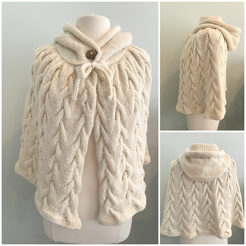 Ravelry: Gwendolyn Hooded Cape pattern by Grace Rose