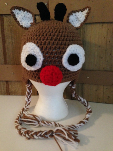 Ravelry: Red Nosed Reindeer Hat pattern by Gramma Beans