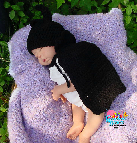 Ravelry: Vampire Bat Cape & Beanie pattern by Gramma Beans