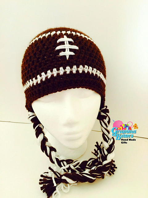 Ravelry: Fun Football Beanie pattern by Gramma Beans