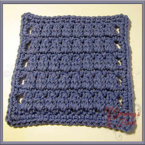 Ravelry: Clusters Squared: A 6" Square pattern by Deborah Ziegler