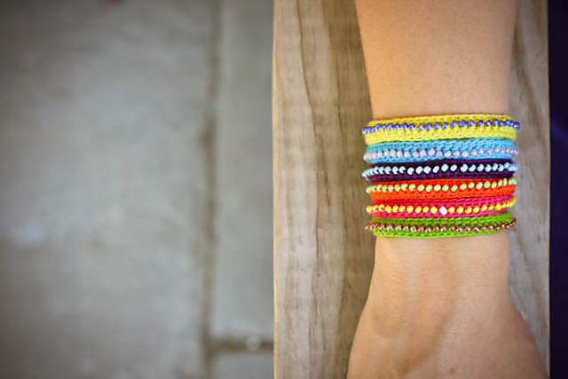 Ravelry: Beaded, Crocheted Friendship Bracelets pattern by Ashley Weeks ...