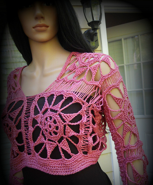 Ravelry: GuChet's Angel Lace Crop Top - Free Pattern