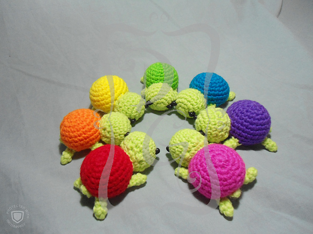 Ravelry: Rainbow Tiny-er Turtles pattern by Duchess Gala