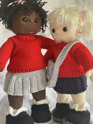 Ravelry: Janet and John Start School pattern by Pat Alinejad